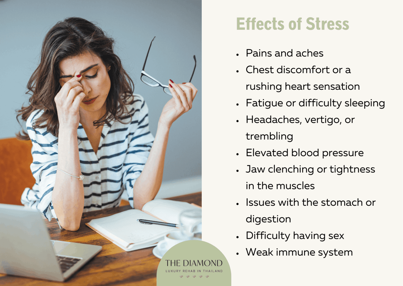 Stress: causes, symptoms, effects, and treatment - The Diamond Rehab ...