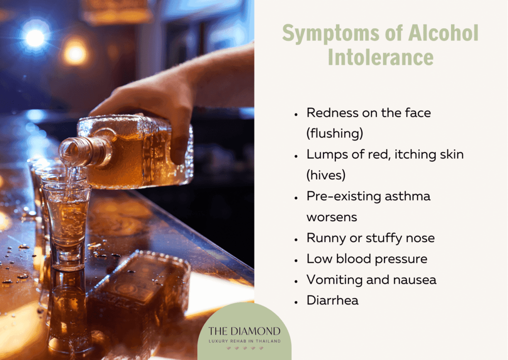 Alcohol intolerance: symptoms and causes - The Diamond Rehab Thailand