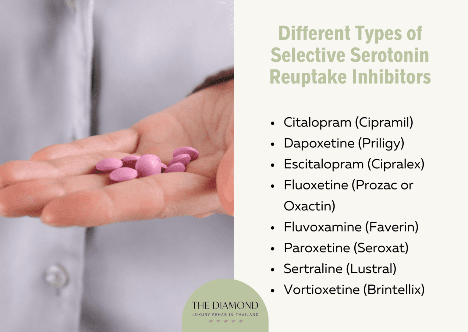What are Selective Serotonin Reuptake Inhibitors (SSRIs) - The Diamond Rehab Thailand