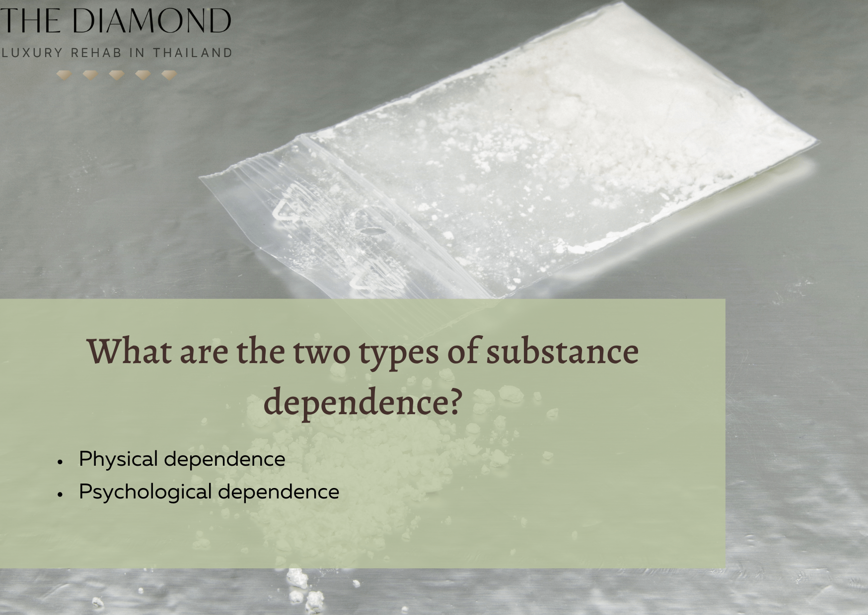 Drug dependence: types, symptoms, causes, and treatment - The Diamond ...