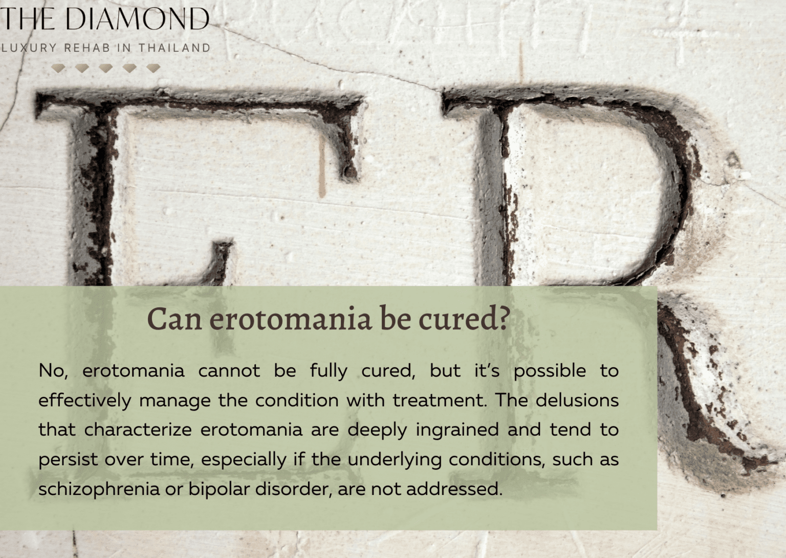 Erotomania: definition, symptoms, causes, and treatments - The Diamond ...