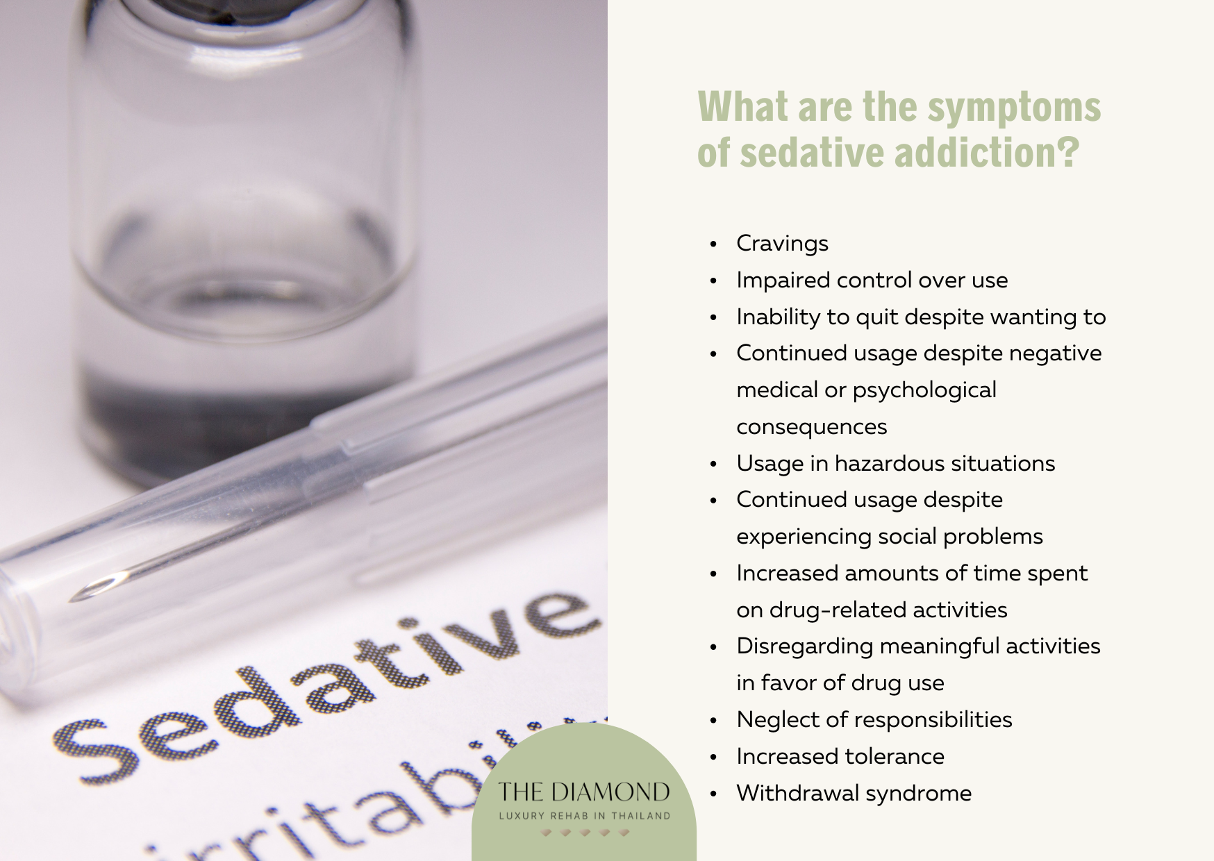 Sedative addiction: symptoms, causes, effects, and treatment - The Diamond Rehab Thailand