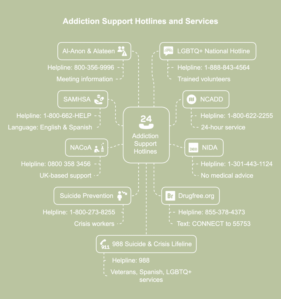Alcohol and drug addiction hotlines: different hotlines, general ...